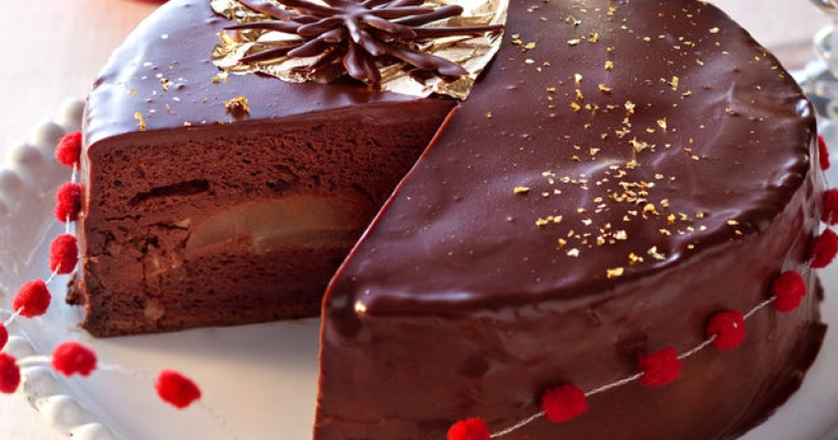 შოკოლადის ტორტი მსხლით - Marao